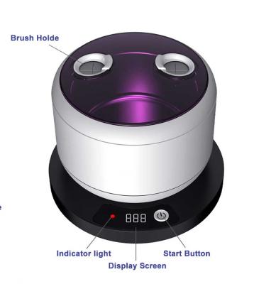 China AC 100V Ultrasonic Retainer Cleaner 200ml Dental Cleaning Pod with 4 Modes for sale