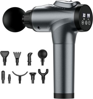 China Silent Percussion Massage Gun 12mm Deep Tissue 3200 RPM 9 Heads for sale