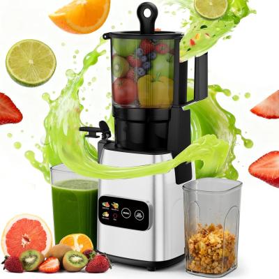 China Large Masticating Cold Press Juicer Machine 60 RPM 112mm Feed Chute for Vegetables Fruits for sale