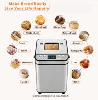 China Stainless Steel Bread Maker 700W DC Motor 25 Preset Menus 3 Crust Options 900g Capacity for sale