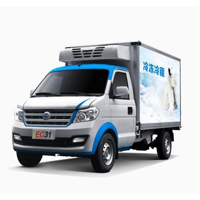 China DFSK Electric Freezer Cargo Truck Food Delivery EC31 Small Refrigerated Box Truck for sale