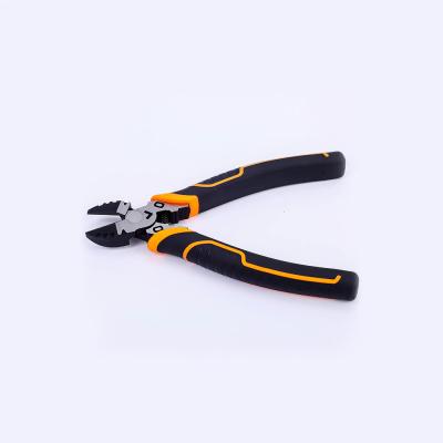 China 60CrV C1055 Insulated Side Cutting Plier Wire Stripping Crimping Burnished for sale