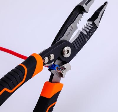 China left hand Multifunction Insulated Side Cutters 200mm Wire Stripping Pliers for sale
