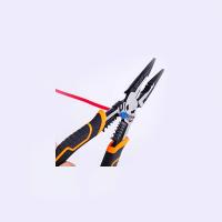 China 8 Inch 220mm Long Nose Multifunctional Pliers Stripper Terminal Crimping Diagonal Cutting for sale