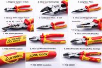 China IEC 60900 Certified 3mm Cutting Hard Corrosion-resistant Insulated Combination Plier for Electricians for sale