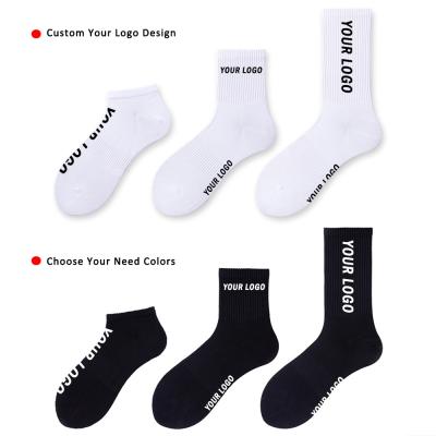 China Branded QUICK DRY custom cotton thongs athletic sport crew socks for men unisex ankle socks for sale