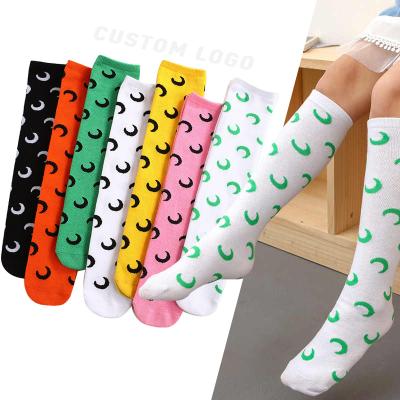 China Fashion Children Kids Socks Children's Knee High Custom Cotton QUICK DRY Logo Long Tube Socks For Kids for sale