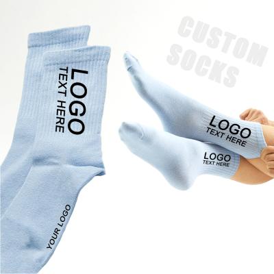 China High Quality QUICK DRY Crew Socks Knitted Logo Socks Cotton Crew Socks Custom Made For Women for sale
