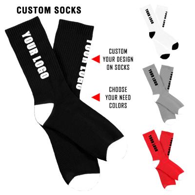China High Quality QUICK DRY Crew Socks Customized Your Own Logo Design Cotton Socks Custom Unisex Socks for sale