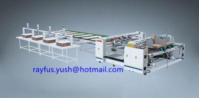 China Two Pieces Carton Box Gluing Machine, Multi-Operation Station Model for sale