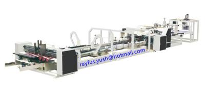 China Automatic Folder Gluer Stitcher Strapper All Inline Machine, PP belt heated or PE tape tied for sale