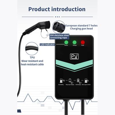 China Waterproof EV Charger 3 Phase 16A 11kW Type 2 Floor Mounted Charging Stations for sale
