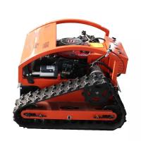 China Intelligent Design Farm Lawn Mower Remote Control Crawler Lawn Mower for sale