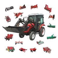 China Red Agricultural Farm Tractor 35 Hp Compact Tractor With Front Loader for sale