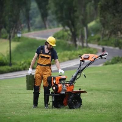 China Four Stroke Rotary Hoe Cultivator Hand Activated Power Tiller Machine for sale