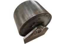 China Black Roll Off Container Wheels With Bracket Dumpster Roller for sale