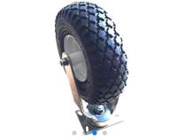 China Steel Structure Rubber Dumpster Casters 10 Inch Pneumatic Tire for sale