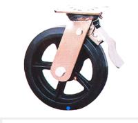 China 5 Inch Nylon Heavy Duty Dumpster Wheels With Double Brake for sale