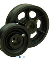 China Black Steel V Groove Casters Heavy Duty Caster Parts for sale