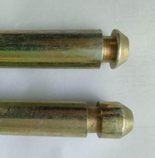China Q235 Q195 Dustbin Wheel Solid Axle Wheelie Bin Replacement Parts for sale
