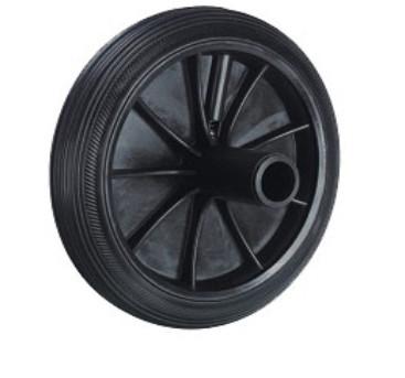 China Plastic Rim 250mm Trash Bin Wheel Garbage Can Wheel Replacement for sale