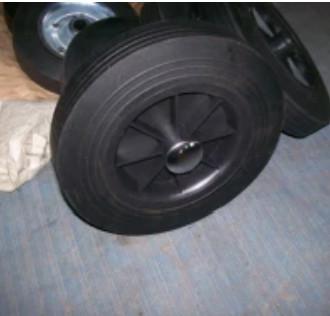 China 200mm Rubber Wheels Trash Can Replacement 240L Dust Bin Wheel for sale