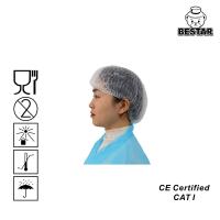 China Medical Disposable Head Cap 18 - 30 Inch Single Use Crimped Cap For Hospital for sale
