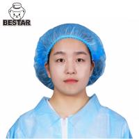 China Dust Proof Disposable Mob Cap SPP Double Elastic BSH2017 Disposable Head Cap for sale