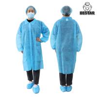 China SPP 6xl Large Medium Disposable Lab Coat Blue Yellow For Doctor Clinic for sale