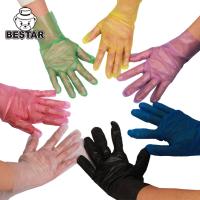 China Waterproof Clolored TPE silicone Disposable Kitchen Gloves For Foodservice for sale
