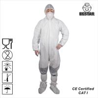 China White Spp PE Waterproof Disposable Medical Coveralls for sale