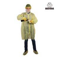 China Small Blue Yellow PP Disposable Lab Coat Jackets For Dental 65g/m2 for sale