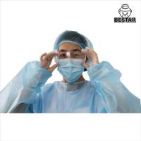 China Level 2 SPP PE 35gsm Plus Size Disposable Surgeon Gown With Knitted Cuff for sale