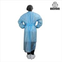 China AAMI Breathable Blue Disposable Isolation Gown Nonwoven For Surgical for sale