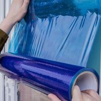 China Customized Temporary Blue Color PE Surface Protective Film For Window Glass for sale