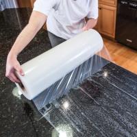 China Medium Adhesive Water Based Acrylic PE Adhesive Protective Film For Countertops for sale