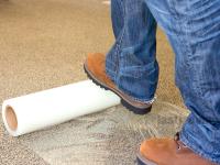 China Reverse Wound Transparent Color Carpet Protective Film 60mic * 60cm * 50m for sale