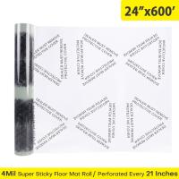 China 4 Mil * 24 Inch * 600 Feet PE Car Carpet Protective Film With Perforation Every 21 Inch for sale