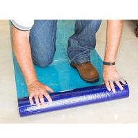 China Anti Scratch PE Blue Color Hardwood Floor Protective Plastic Film Hard Surface Stretch Film for sale