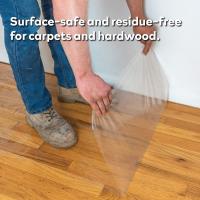 China 24 Inch X 200 Foot PE Temporary Hard Wood Floor Protection Film Customized 3 Mil Thickness Film for sale