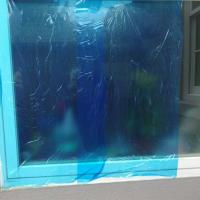 China Blue 50 Micron PE Protection Film For Glass And Aluminium Profiles Without Glue Residue When Peeling Off for sale