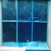 China Blue 50 Micron PE Protection Film For Glass And Aluminium Profiles Without Glue Residue When Peeling Off for sale