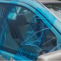 China PE Printing Windscreen Protection Film With 4 Mil Thickness And 90 Day UVI Protection for sale