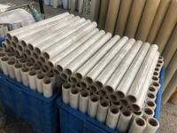 China 1.5 Inch 38 Mm Paper Tube Small Size Transparent Temporary Carpet Floor Protection Film Automotive Carpet Protect Roll for sale