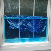 China Temporary Window Glass Adhesive Protective Film In 100mm - 1800mm Width for sale