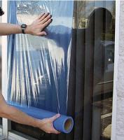 China Temporary Window Glass Adhesive Protective Film In 100mm - 1800mm Width for sale