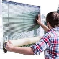 China Clear Adhesive PE Plastic Glass Protective Film For Glass Or Mirror Surface for sale