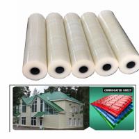 China Temporay Self Adhesive PE Surface Corrugated Color Steel Sheet Metal Protective Film for sale