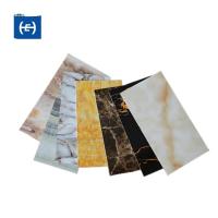 China High Glossy UV Coating PVC Marble Sheet Protective Film With Customized Logo Printing for sale