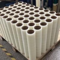 China 50 Mic Clear Transparent Self Adhering Hard Floor Protection Film Rohs BSCI Certified 60CM Width 50M Or 100M in Length for sale